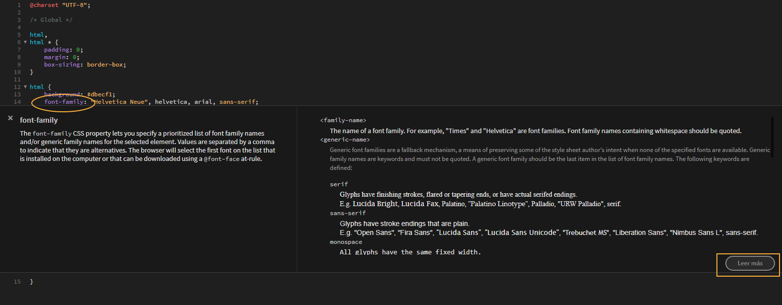 Escritura y edición de código en Dreamweaver